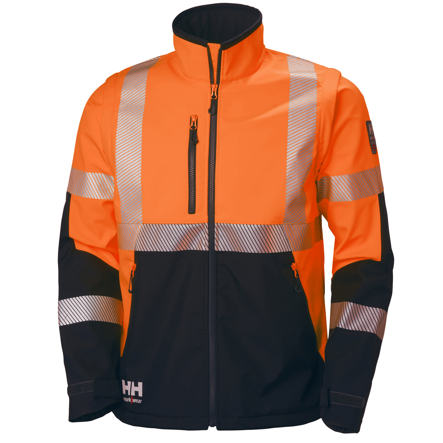 JACKA ICU SOFTSHELL VARSEL ORANGE/GRANITGRÅ S | Beijer Byggmaterial