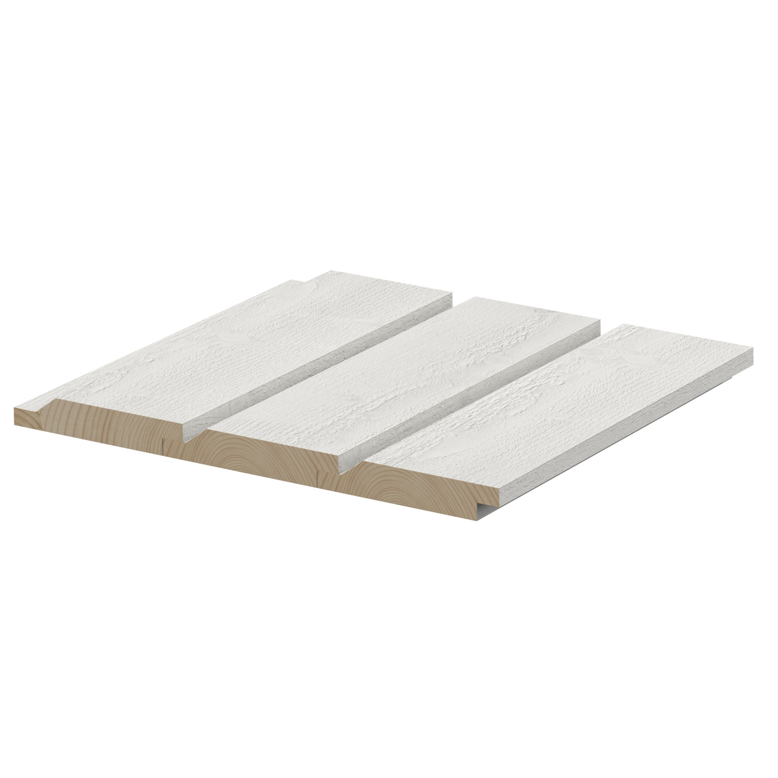 22X120 ENKELFAS FALS MELLANSTRUKEN VIT | Beijer Byggmaterial