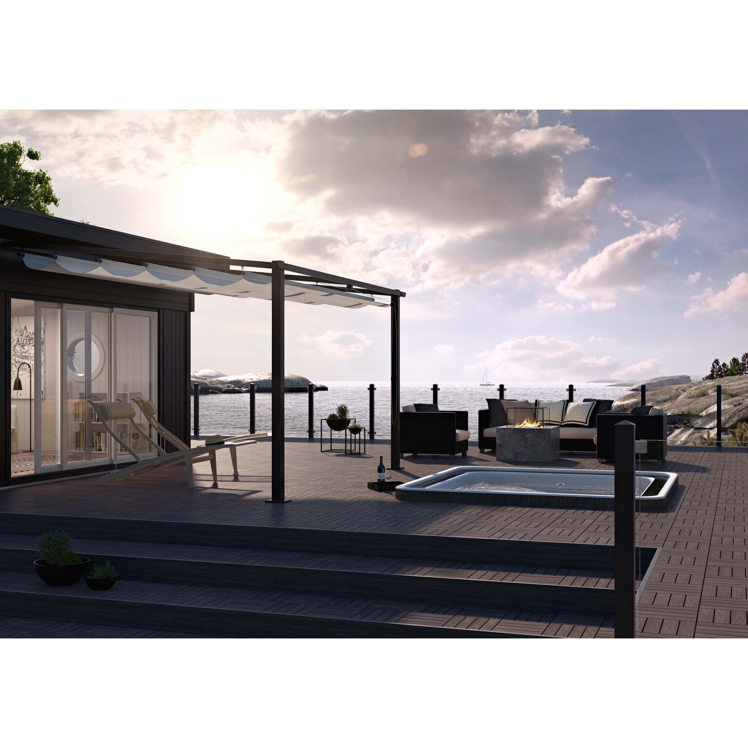 VÄGGPERGOLA 4X4M | Beijer Byggmaterial